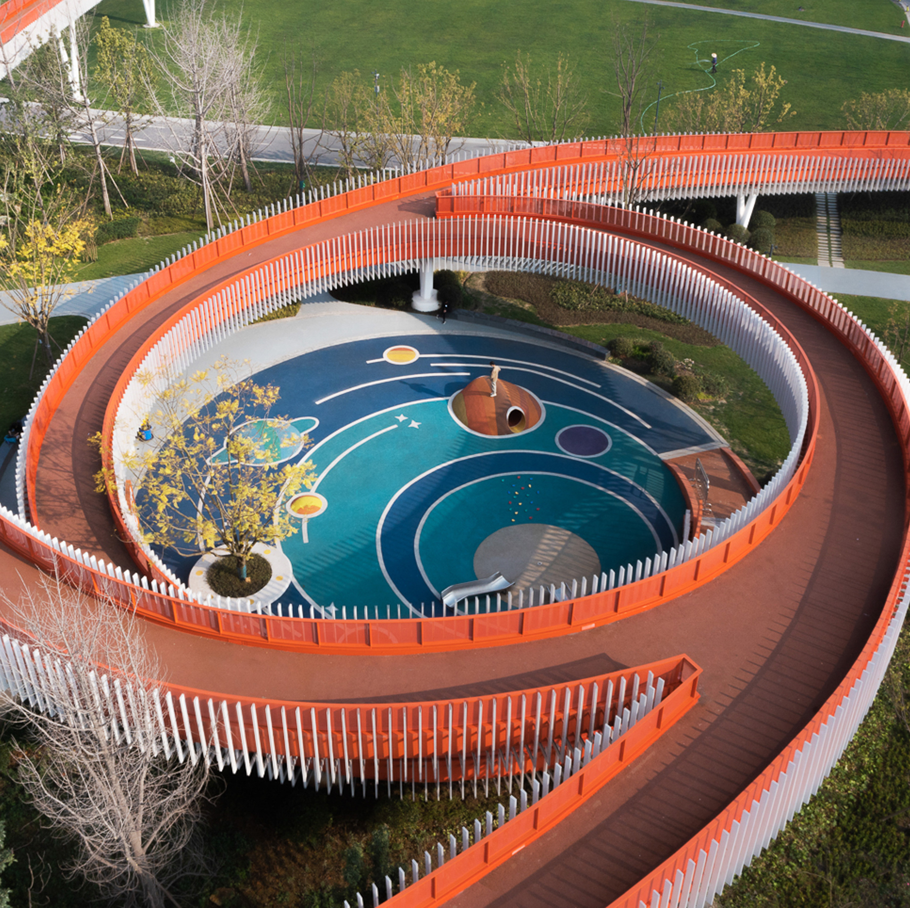 Spiraling bridge linking venues at international sports event to be ...