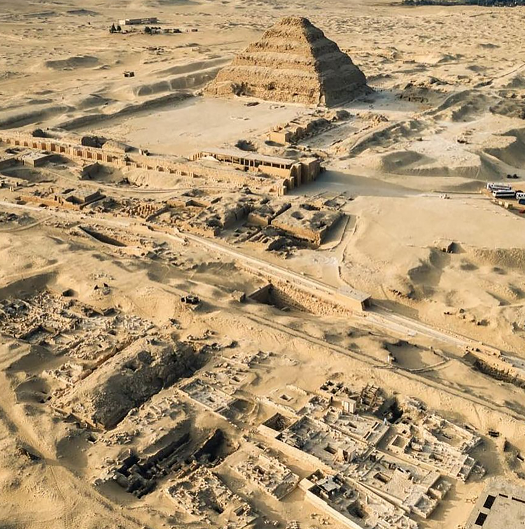 Did ancient builders use hydraulic engineering to build step pyramids ...